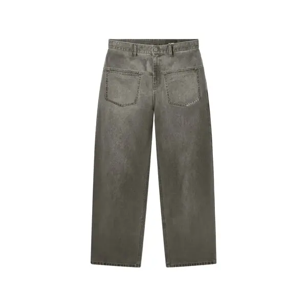 Axel Arigato Grey Cotton Wide-leg Jeans - Gray