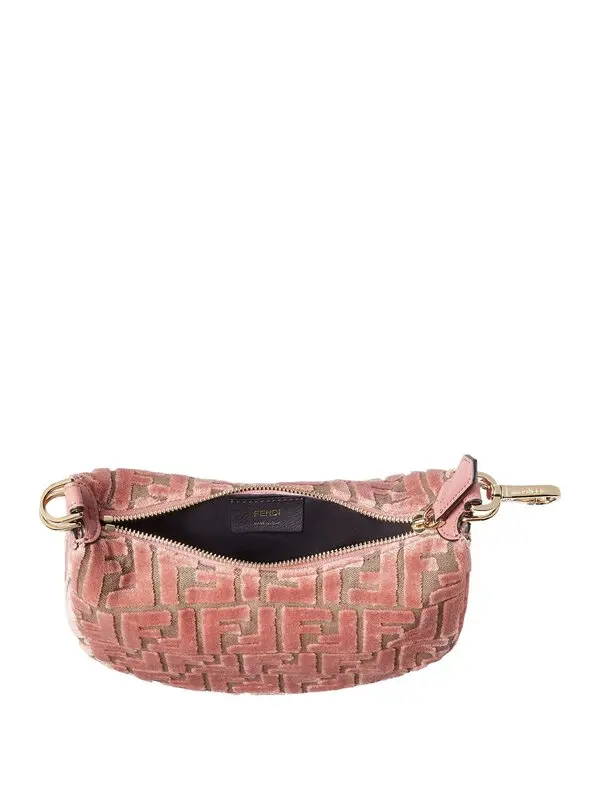 Fendi Ff Jacquard Velvet Mini Hobo Bag - Multicolor