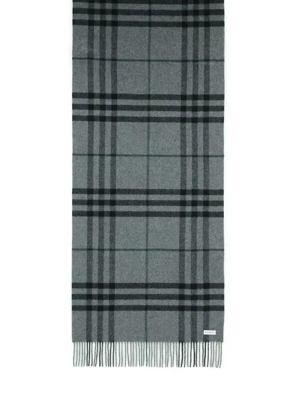 Burberry Grey Cashmere Scarf - Gray