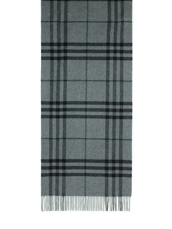 Burberry Grey Cashmere Scarf - Gray