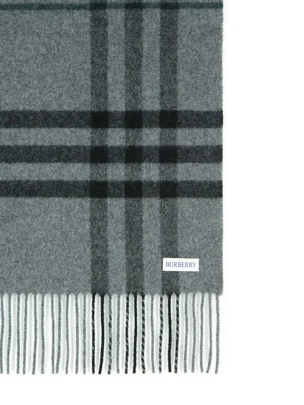 Burberry Grey Cashmere Scarf - Gray
