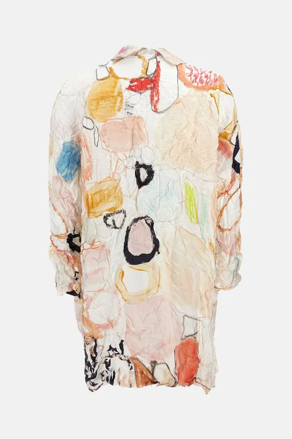 DANIELA GREGIS Printed Silk Kimono Jacket