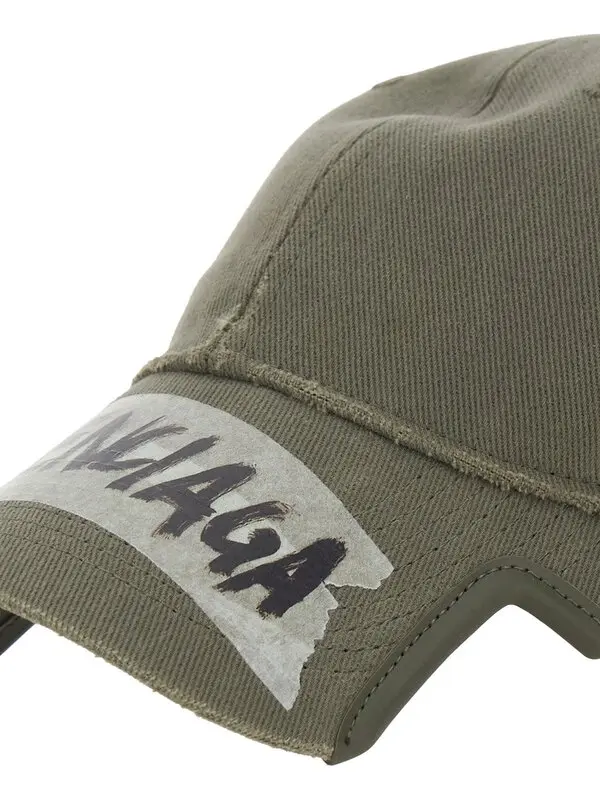 Balenciaga Cotton Baseball Cap With Maxi Logo - Green