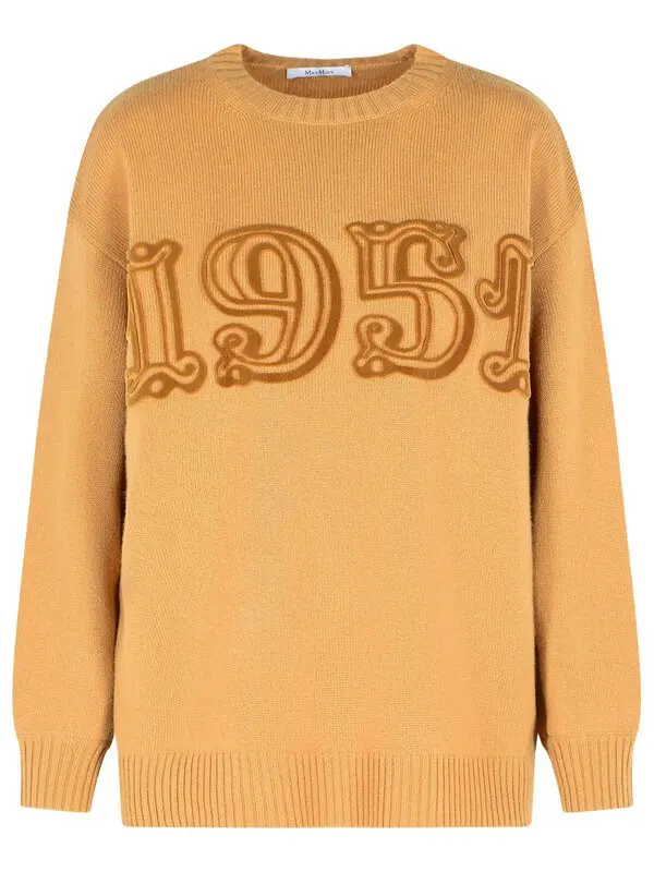 Max Mara Camel Wool And Cashmere Sweater - Cream