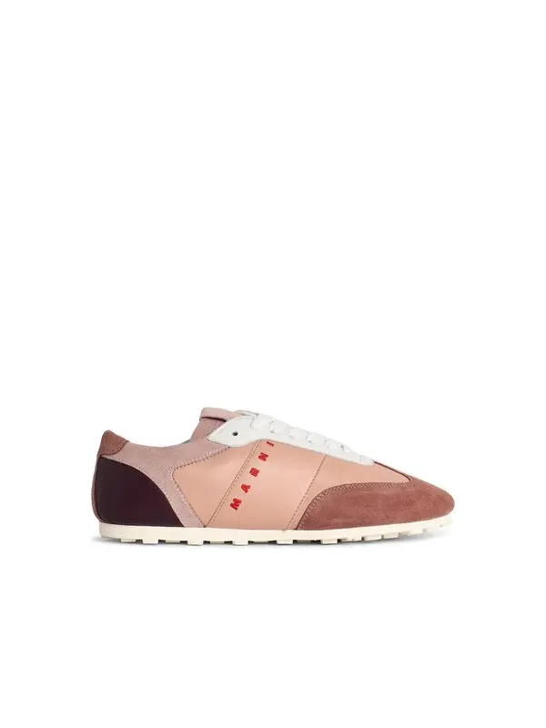 Marni Softy Soccer Leather Sneakers - Pink