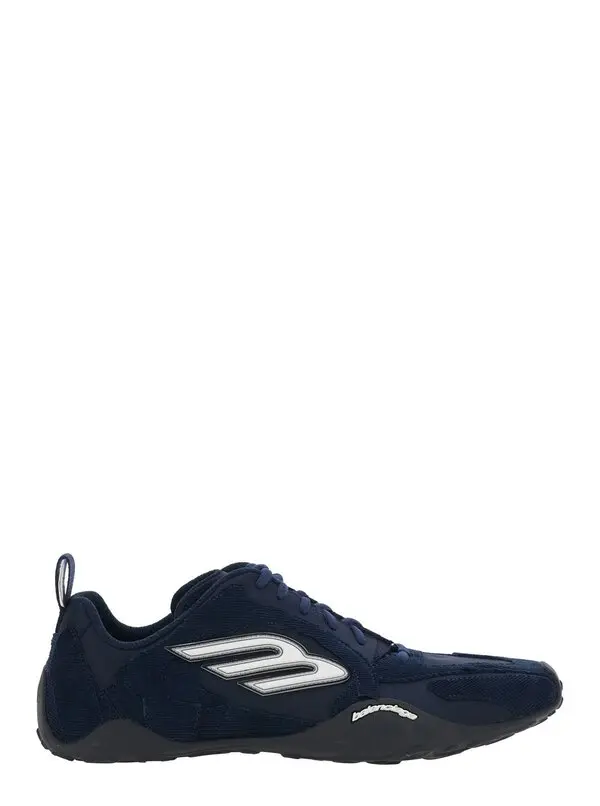Balenciaga Monday Ultra Low Top Sneakers With Logo Detail And Velvet Inserts - Multicolor