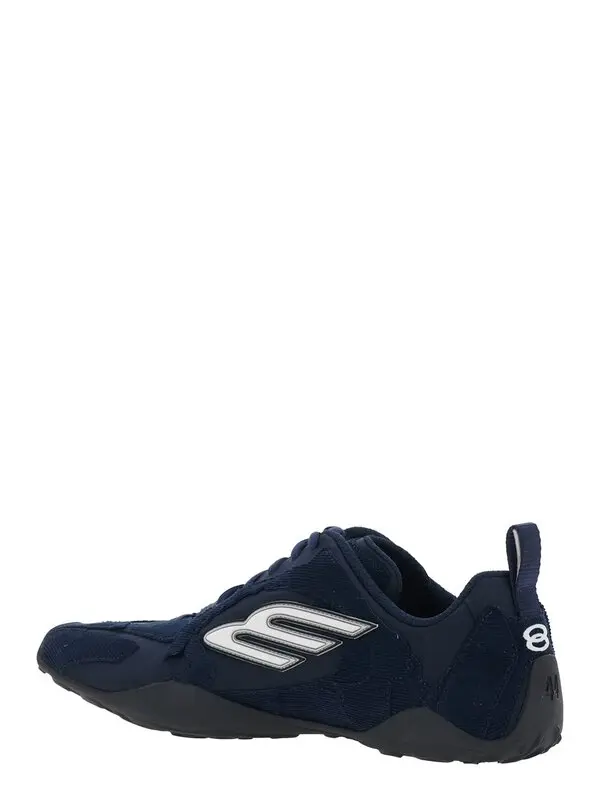 Balenciaga Monday Ultra Low Top Sneakers With Logo Detail And Velvet Inserts - Multicolor