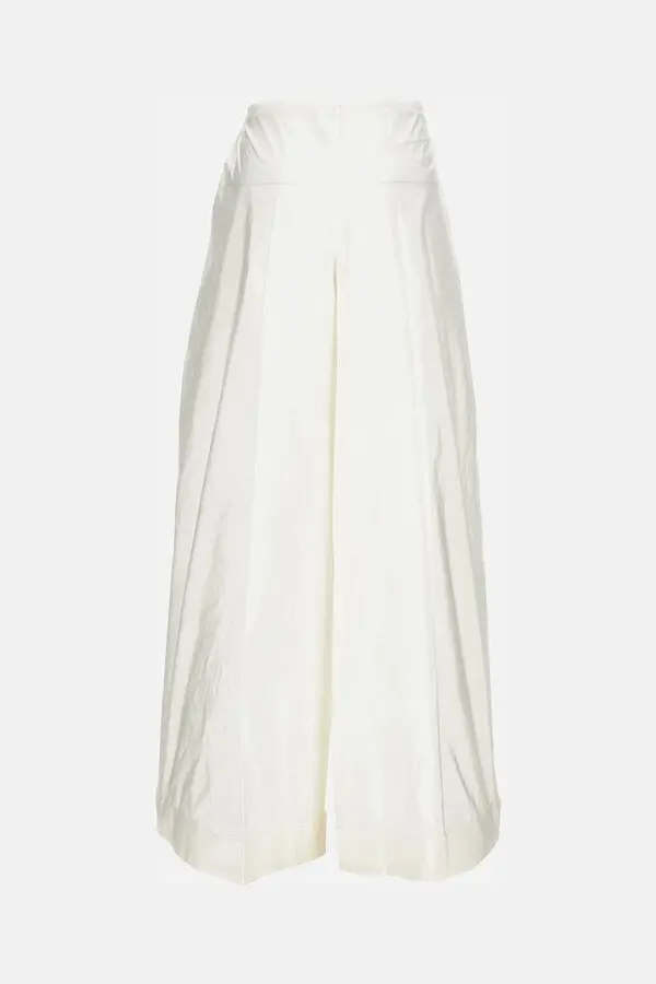 DANIELA GREGIS Wide-leg Silk Trousers With Drawstring Waist