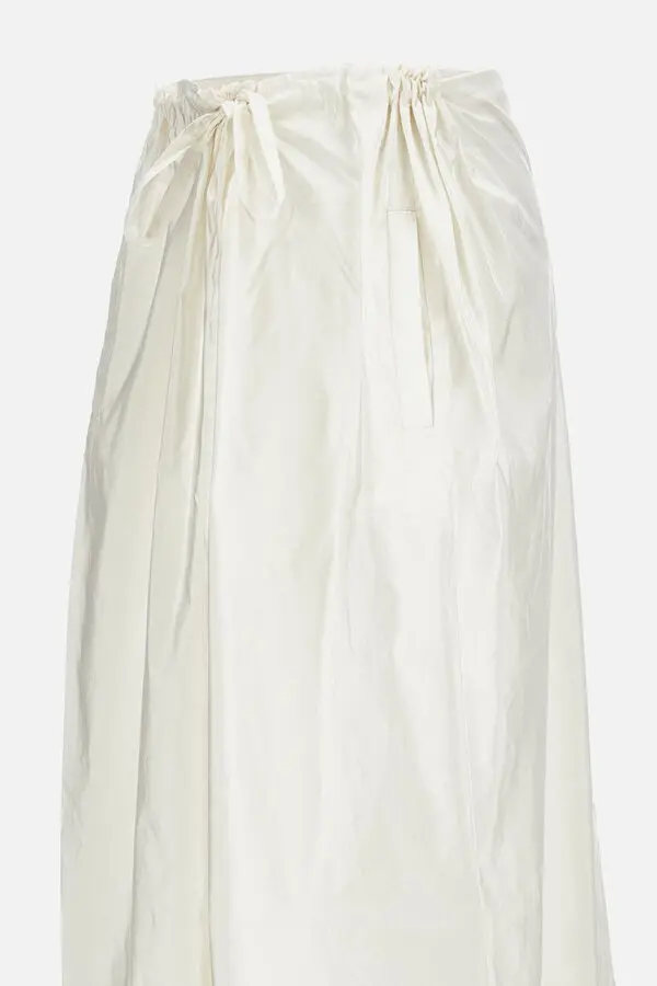 DANIELA GREGIS Wide-leg Silk Trousers With Drawstring Waist