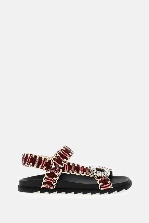 ROGER VIVIER Embellished Strappy Sandals - Multicolor