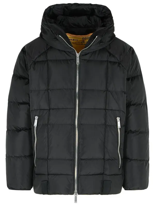 Dsquared2 Quilted Nylon Hooded Jacket - Black