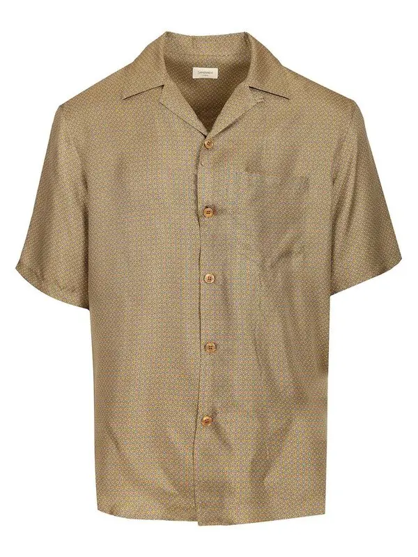 Saint Laurent Silk Satin Shirt - Multicolor