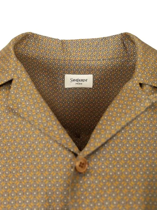 Saint Laurent Silk Satin Shirt - Multicolor