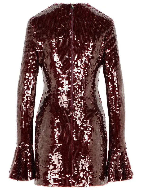 ROTATE BY BIRGER CHRISTENSEN Sequin Embellished Long Sleeve Dress - Multicolor