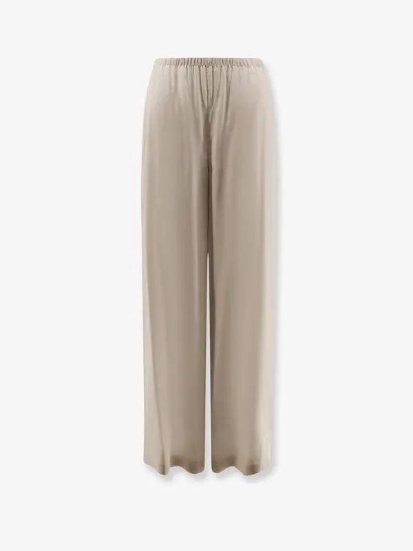 Max Mara Linen And Viscose Wide Leg Trousers - Multicolor