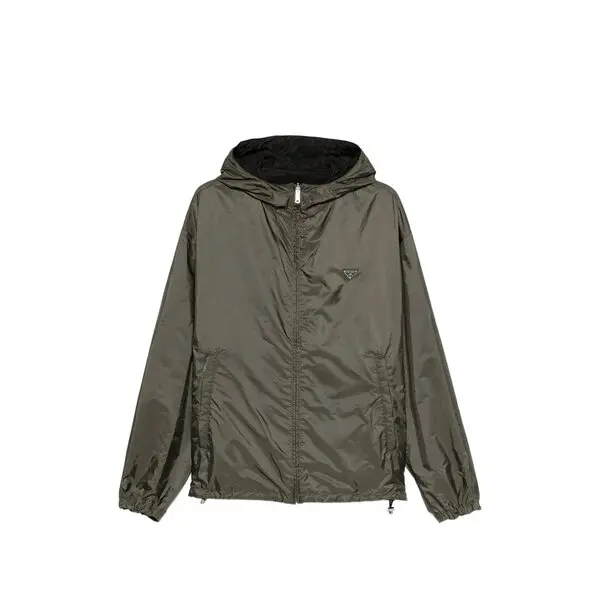 Prada Re-nylon Hooded Blouson Jacket - Green