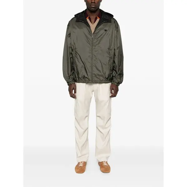 Prada Re-nylon Hooded Blouson Jacket - Green