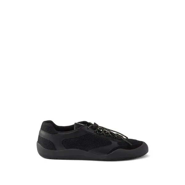 Prada Low-top Trainers With Elasticated Laces - Black