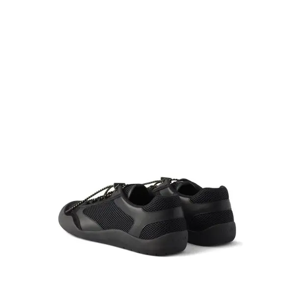 Prada Low-top Trainers With Elasticated Laces - Black