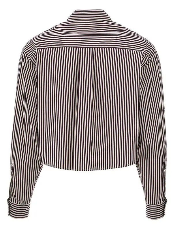Isabel Marant Étoile Fleora Striped Cropped Shirt - Multicolor