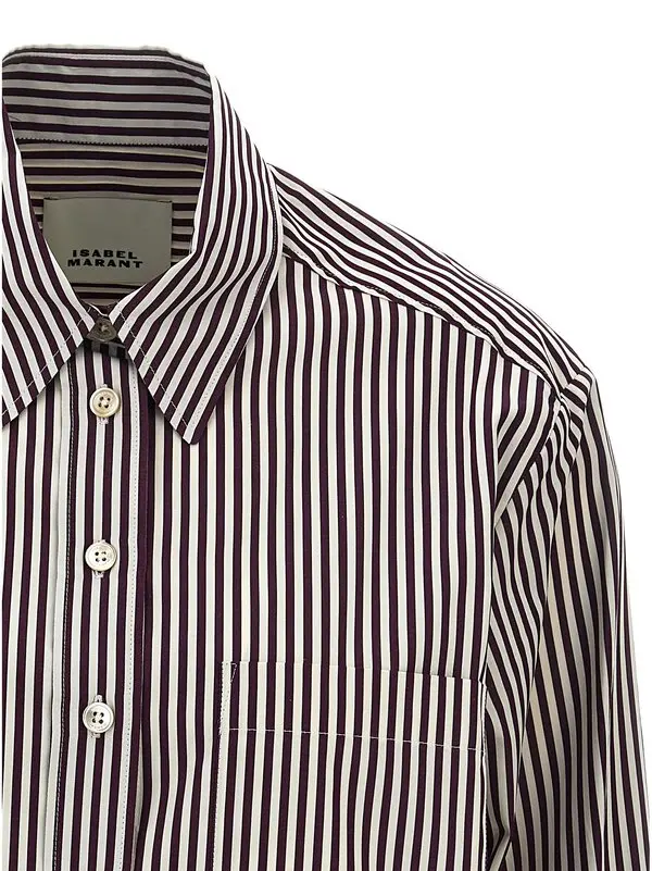 Isabel Marant Étoile Fleora Striped Cropped Shirt - Multicolor