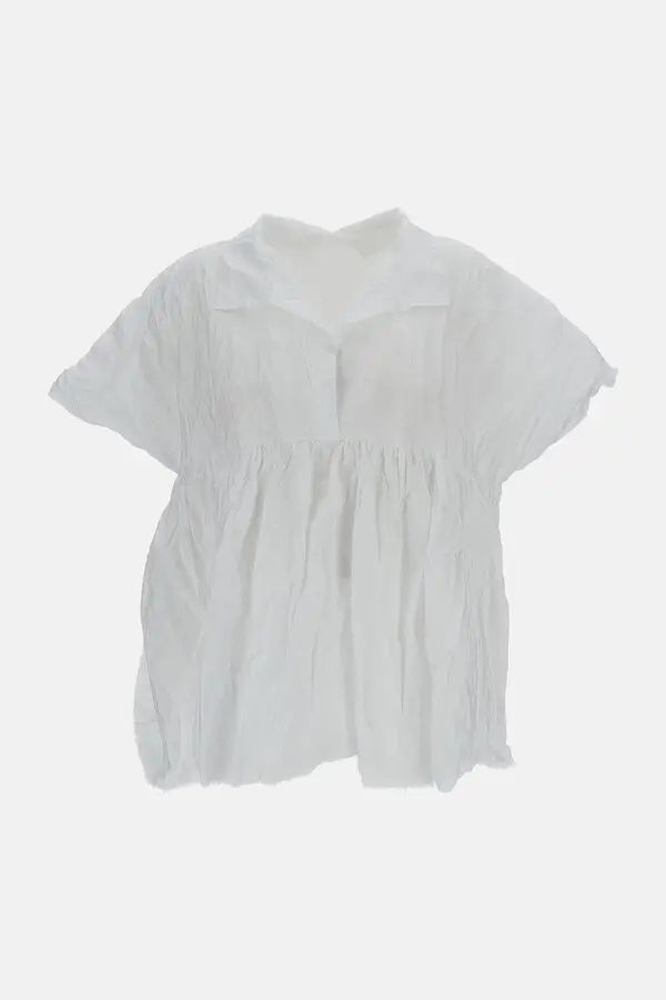 DANIELA GREGIS Crinkled Cotton Shirt - Multicolor