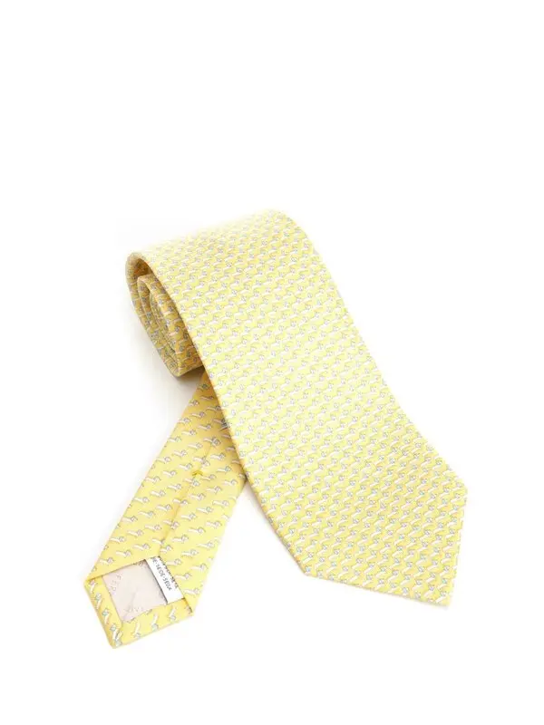 FERRAGAMO Silk Tie - Yellow
