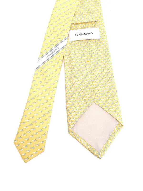 FERRAGAMO Silk Tie - Yellow