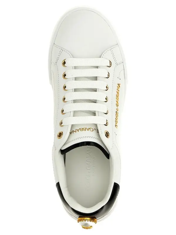 Dolce & Gabbana Portofino' Calf Leather Sneakers - Multicolor
