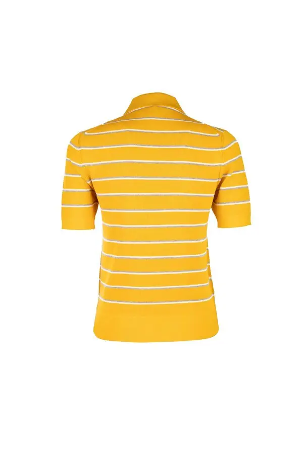 Miu Miu Striped Knit Polo