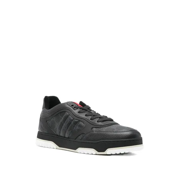 Gucci Leather Low-top Sneakers With Embossed Logo