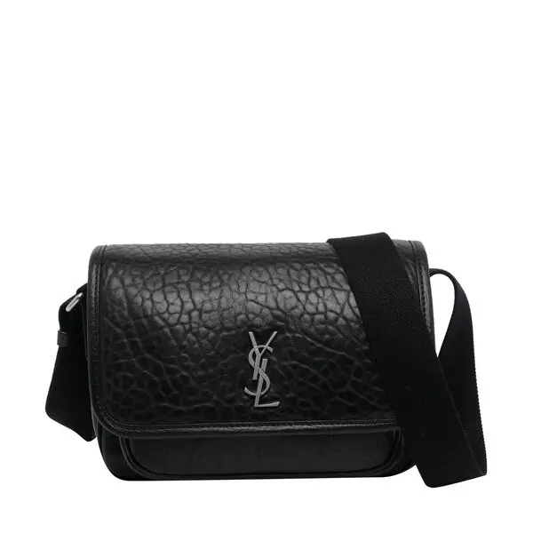 Saint Laurent Niki Small Messenger Bag In Lamb Leather - Black