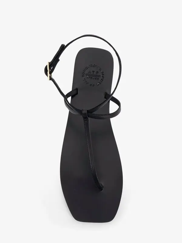 ATP ATELIER Alassio Leather Sandals - Black