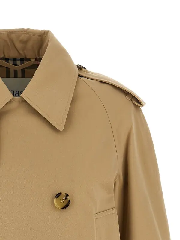 Burberry Mayfair Double-breasted Crop Trench Coat