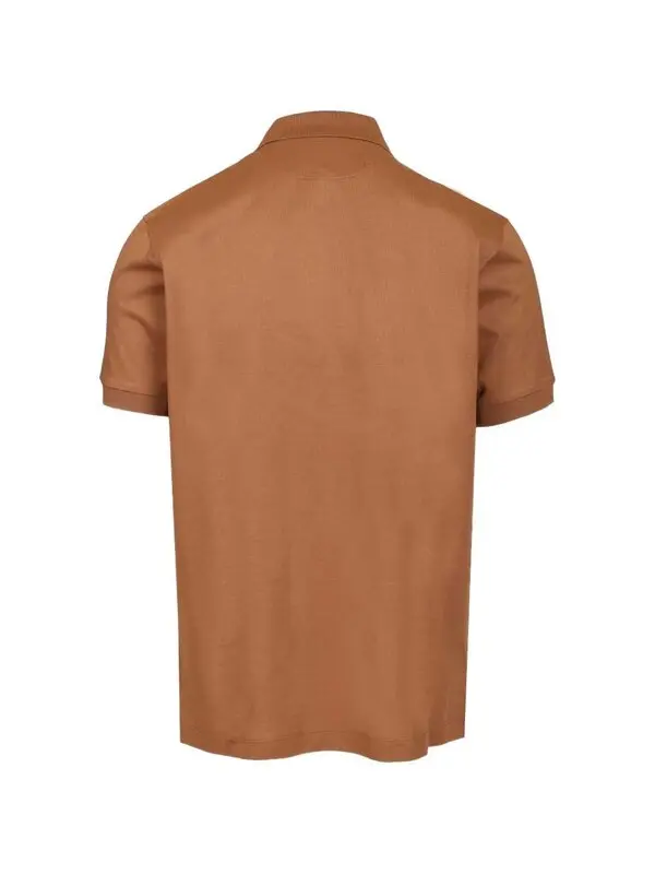 Paul Smith Polo Shirt With Striped Trim - Brown
