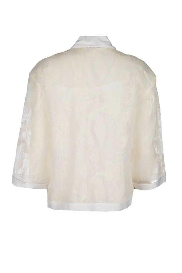 Peserico Embroidered Sheer Shirt