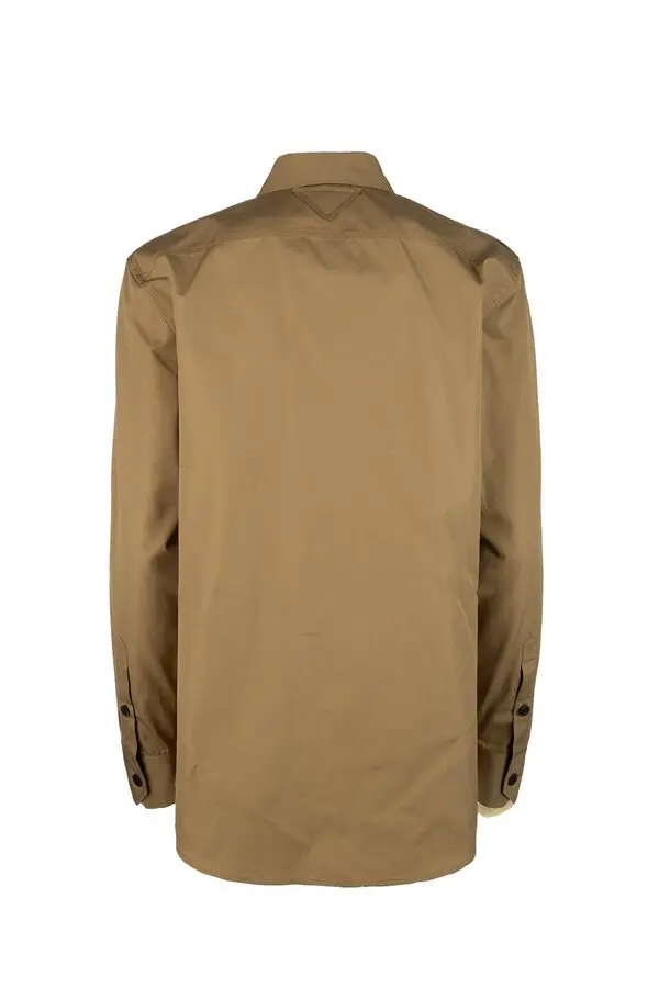 Prada Long Sleeve Button-up Shirt With Pockets - Multicolor