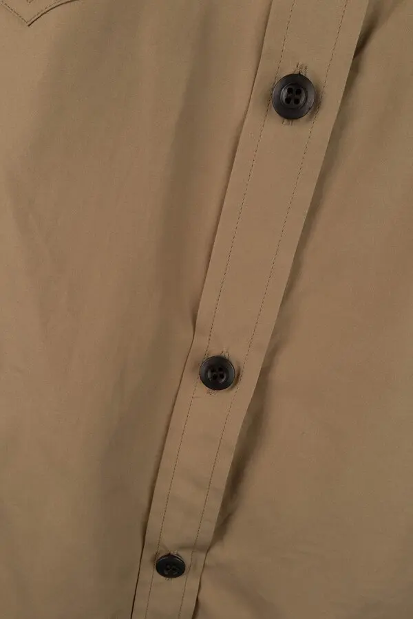 Prada Long Sleeve Button-up Shirt With Pockets - Multicolor