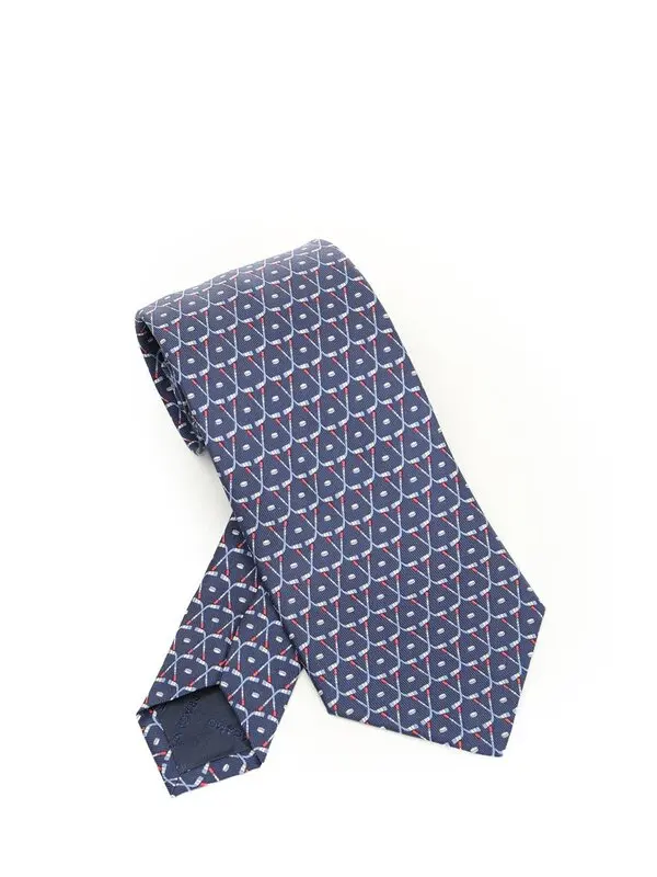 FERRAGAMO Hockey" Neck Tie - Blue