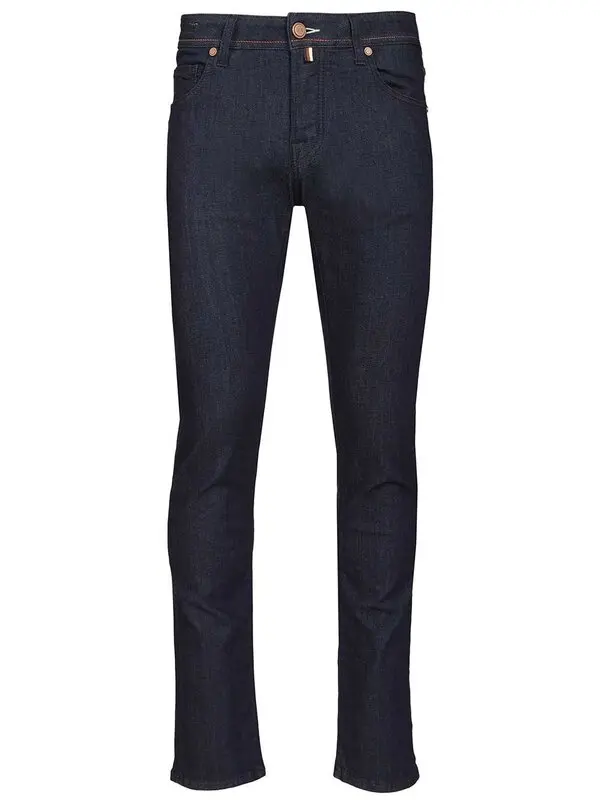 Jacob Cohen Super Slim Fit Nick Jeans With Tobacco Stitching - Blue