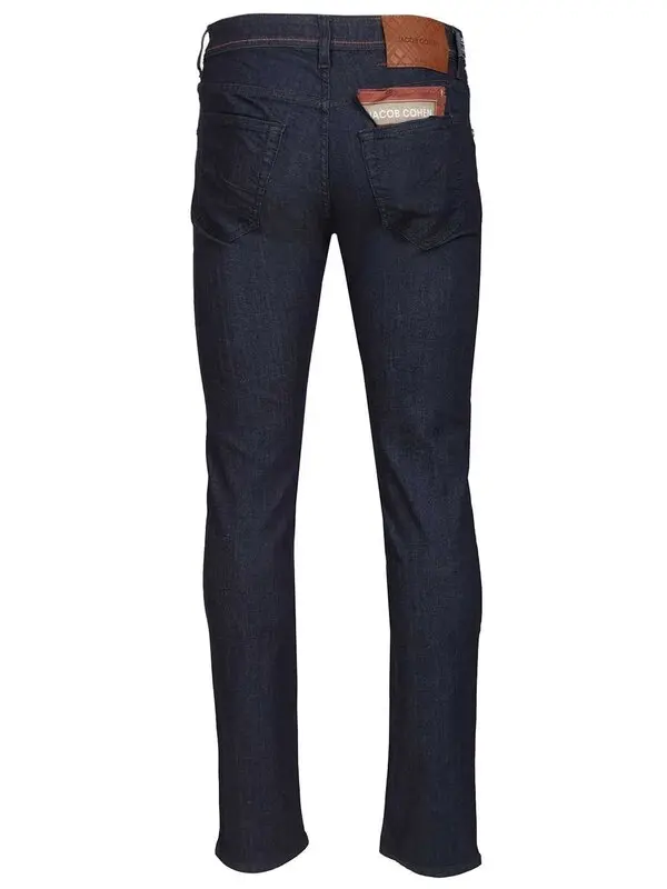 Jacob Cohen Super Slim Fit Nick Jeans With Tobacco Stitching - Blue