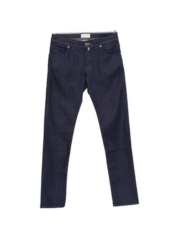 Jacob Cohen Super Slim Fit Nick Jeans With Tobacco Stitching - Blue