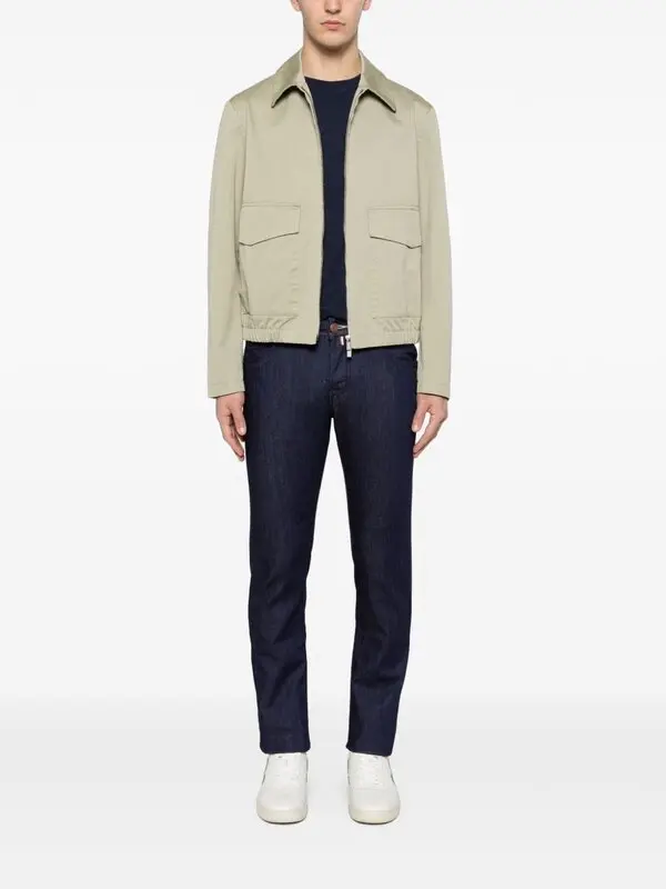 Jacob Cohen Super Slim Fit Nick Jeans With Tobacco Stitching - Blue