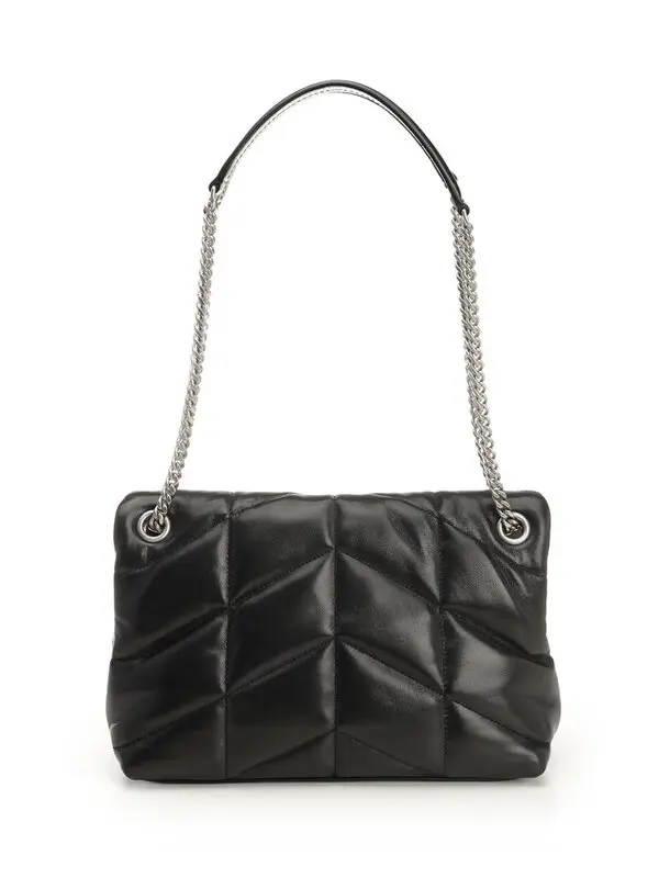 Saint Laurent Lou Lou Puffer Small Shoulder Bag - Black