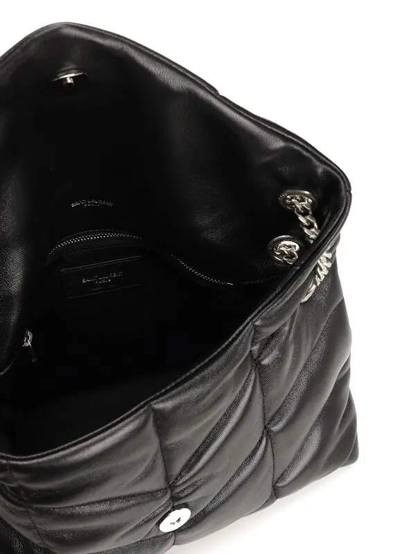 Saint Laurent Lou Lou Puffer Small Shoulder Bag - Black