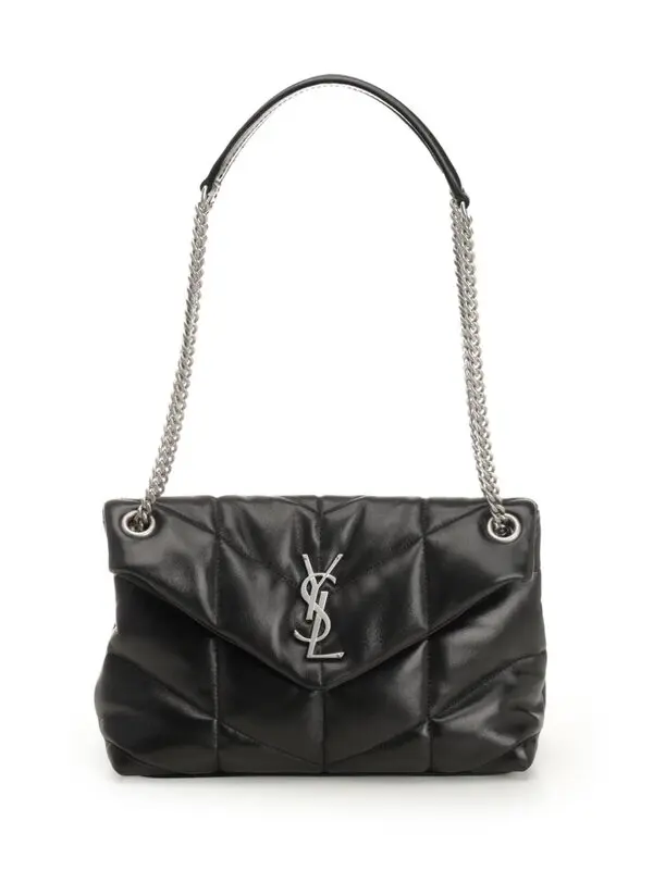 Saint Laurent Lou Lou Puffer Small Shoulder Bag - Black