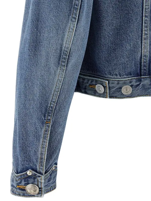 Givenchy Denim Jacket With Canvas Detail - Blue