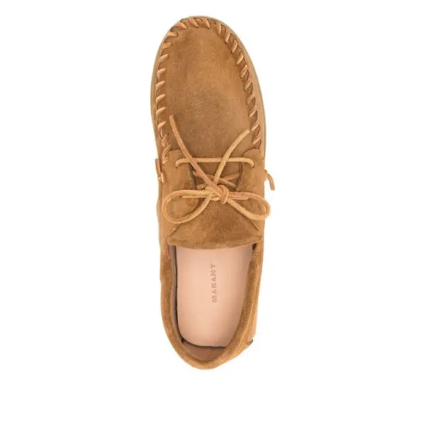 Isabel Marant Étoile Cognac Suede Boat Shoes