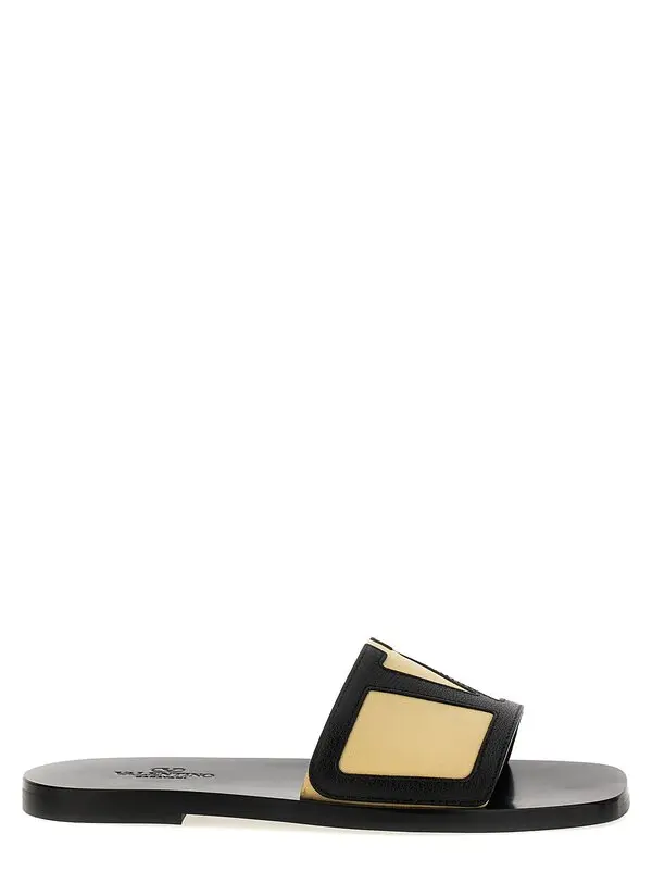 Valentino Garavani Vlogo Signature Nappa Leather Slides - Multicolor