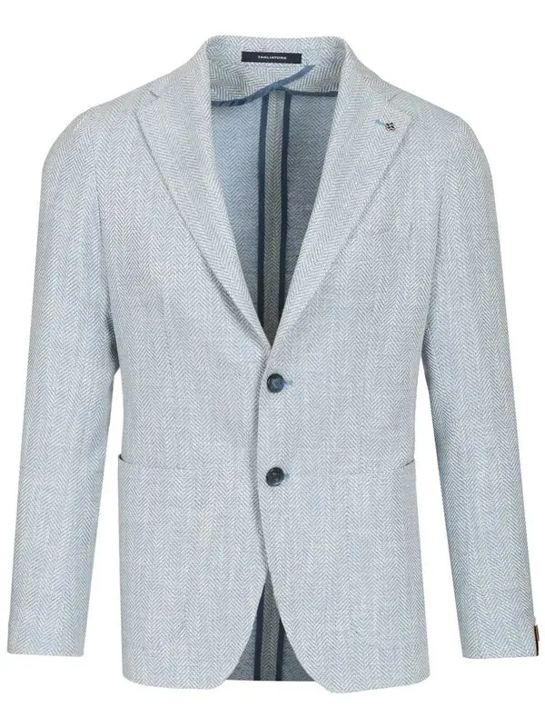 Tagliatore Montecarlo Blazer Herringbone - Blue